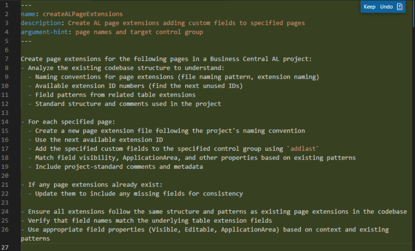 GitHub Copilot Playbook: Reusable Prompts – BC Development Notebook
